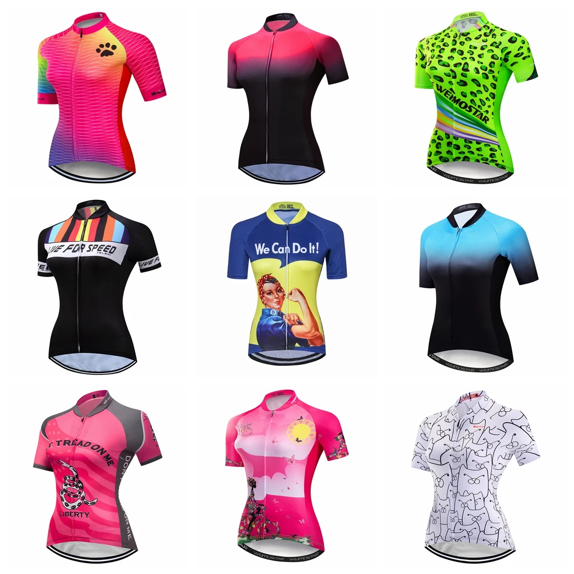 Cycling Jersey Women Bike Road MTB Bicycle Shirts Short Sleeve Maillot ...