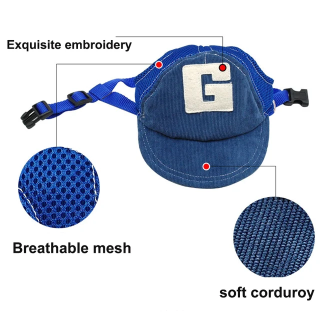 Cool Handsome Large Dog Baseball Cap Blue Jeans Pet Hat Dress Up ...