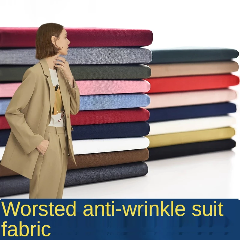 Plain Anti-wrinkle Suit Fabric Fashion JK Uniform Pants Skirt Dress for ...