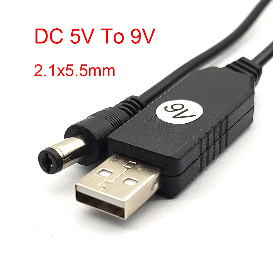 Usb Power Boost Line Dc 5v To 9v/12v Step Up Module Usb Converter Adapter Cable 2.1x5.5mm Plug ...