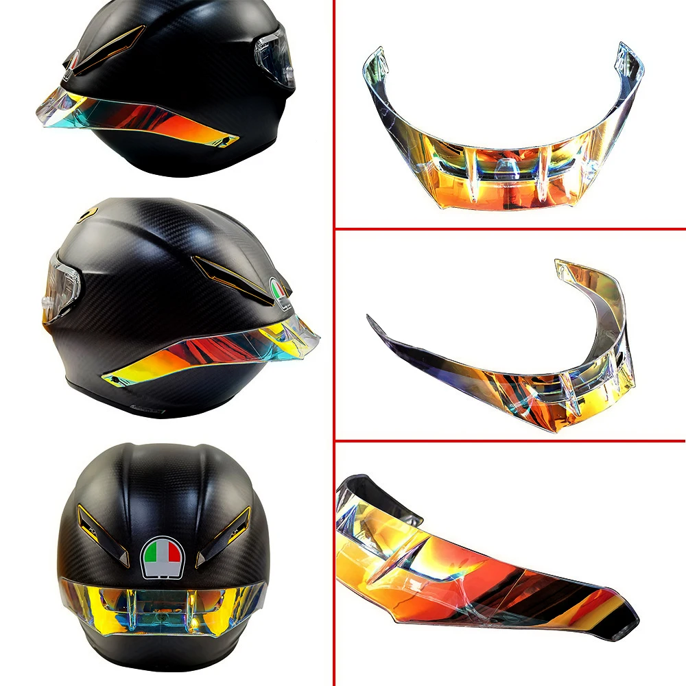 Motorcycle Helmet Tail Rear Spoiler Aurora Abs Aluminum Alloy Motocross ...