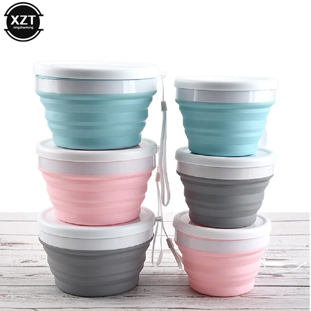 Silicone-Foldable-Bowl-Portable-Tableware-Bowls-Food-Container-Salad ...