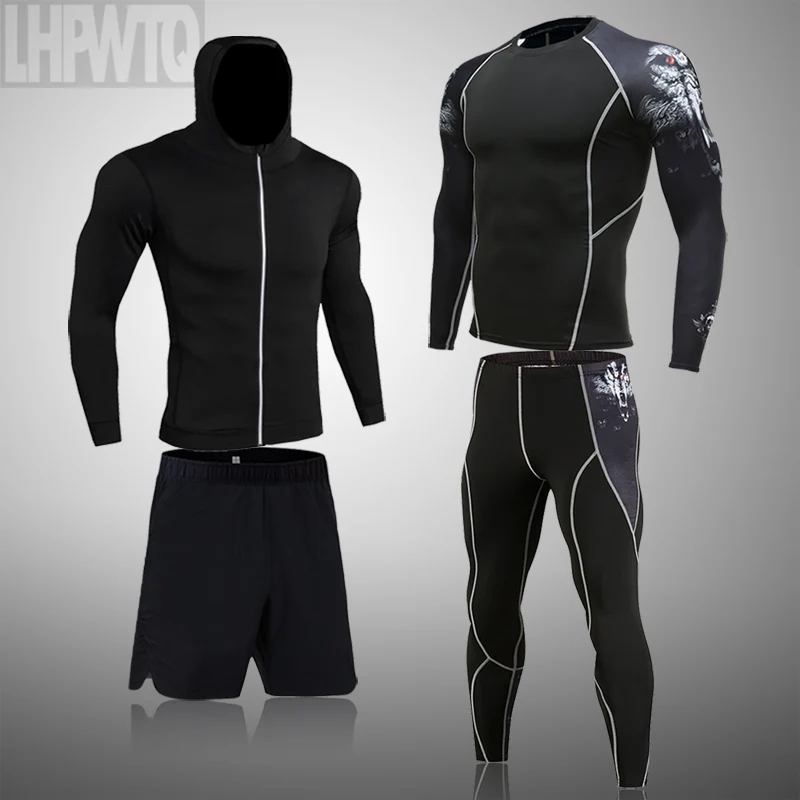 2024-Men-Sportswear-Compression-Suits-Breathable-Gym-Clothes-Man-Sports ...