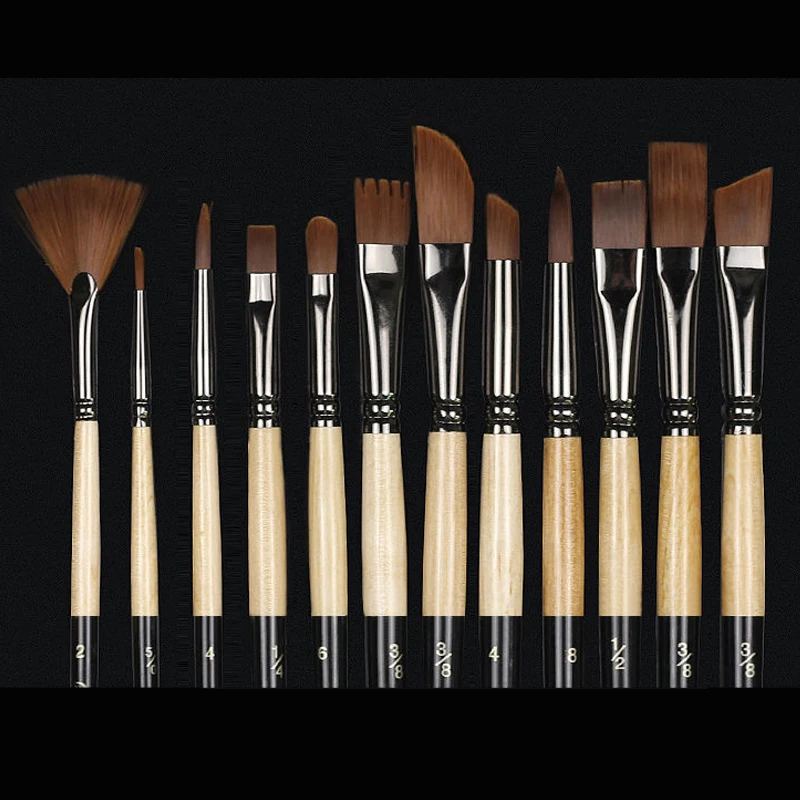 12pcs-Giorgione-Painting-Brushes-Set-Watercolor-Brush-Pen-Nylon-Multi ...