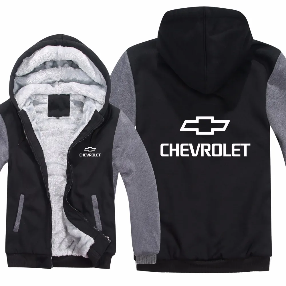 Chevrolet chaqueta con capucha para hombre, forro de lana informal de ...