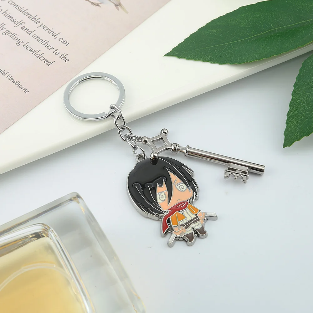 Anime Attack On Titan Keychain Figure Wings of Liberty Key Chains ...