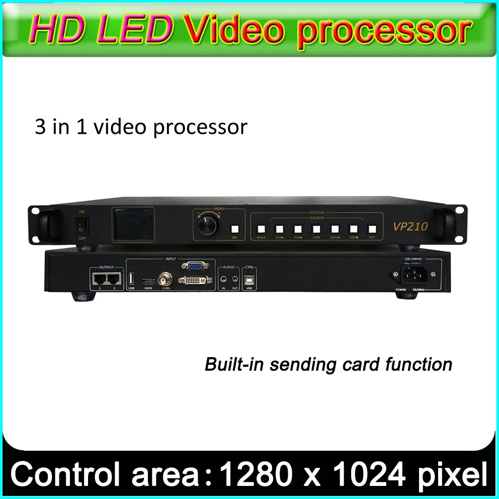 HD VP210 procesador de vídeo con pantalla LED, dispositivo con función de tarjeta de envío ...