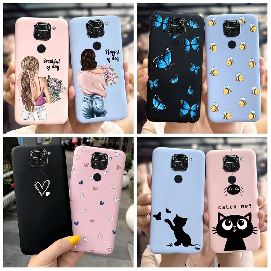 For Redmi Note 9 Case Soft TPU Cartoon Pattern Silicon Cover Phone ...