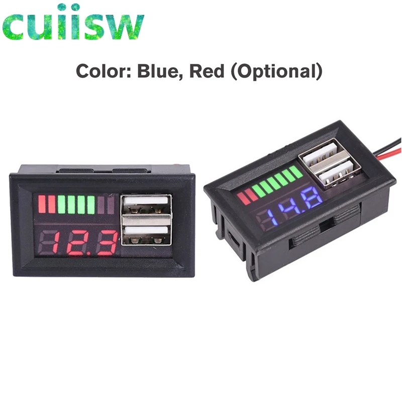 Red LED Digital Display Voltmeter Mini Voltage Meter Battery Tester ...