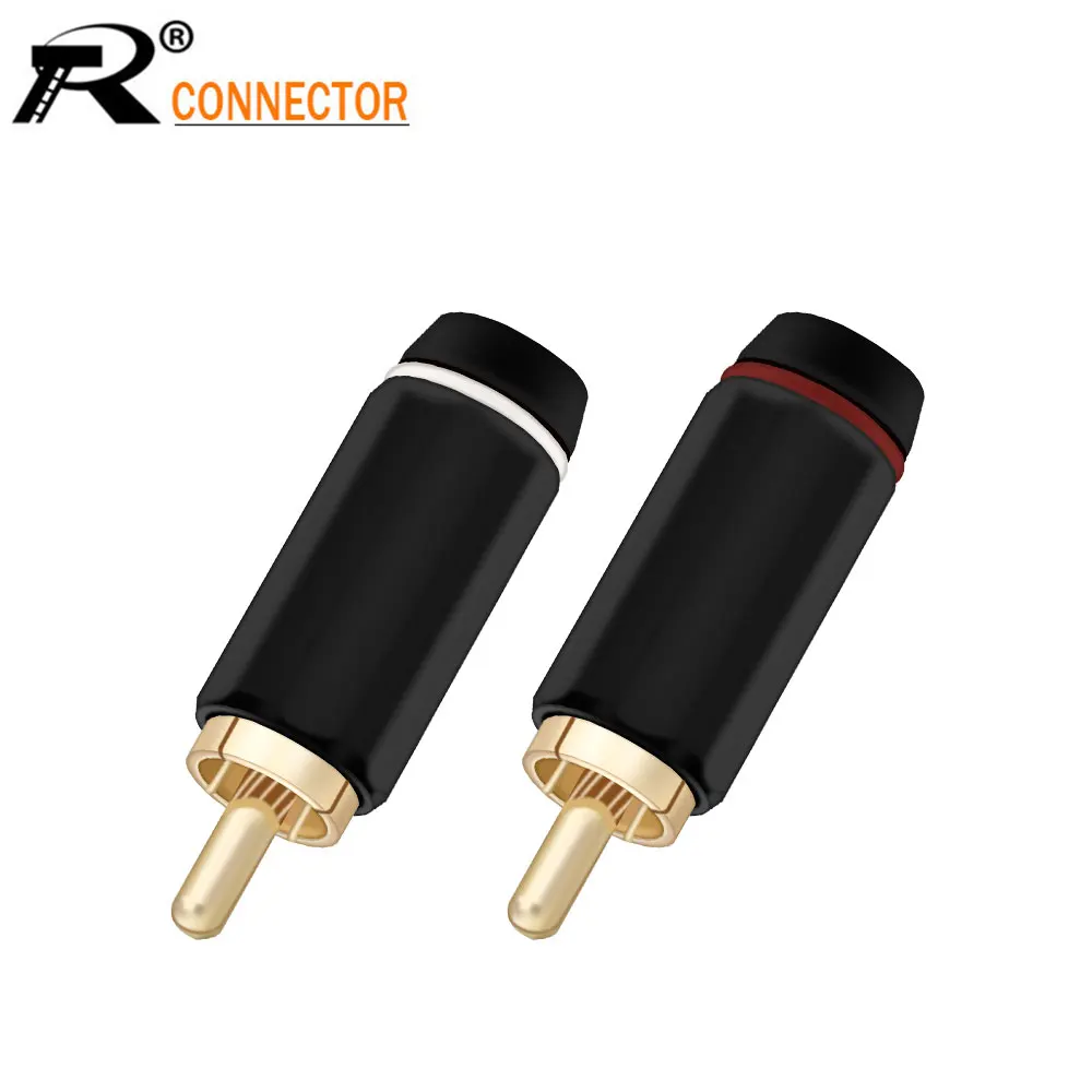R Connector 1 Paar/2 Stuks Hoge Kwaliteit Rca Connector Vergulde Rca ...