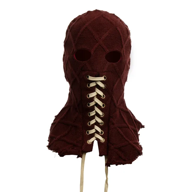 Halloween BrightBurn Red Hood Adjustable Knitted Full Face Scary ...
