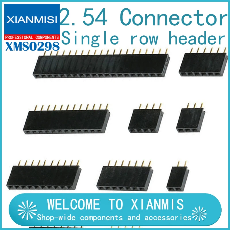 Single row female Single row pin female socket 2.54mm Pin header socket ...