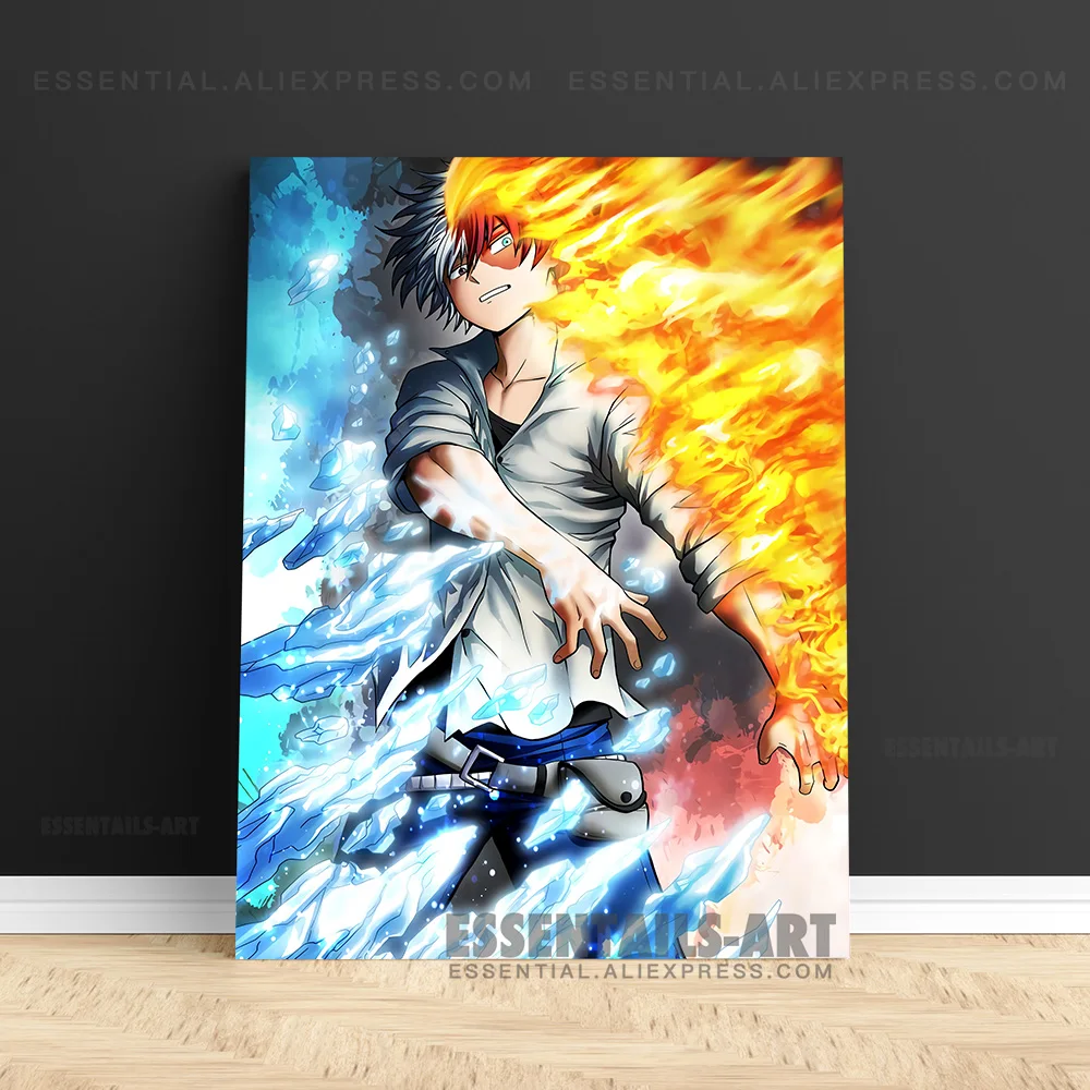 Handpainted My Hero Academia Shoto Todoroki Painting MHA Handmade Boku ...