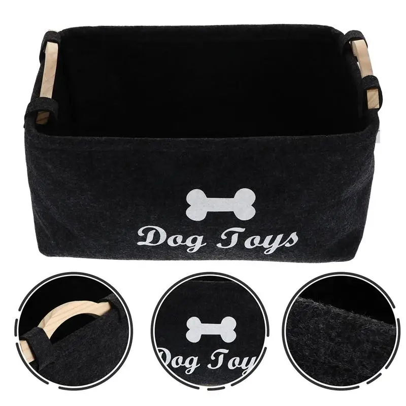 Dog-Pet-Basket-Storage-Bin-Box-Organizer-Felt-Accessory-Toys-Baskets ...