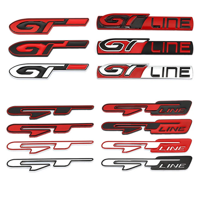 Metal Gt Badge Gtline Emblem Gt Line Stickers Decals For Renault Bmw ...