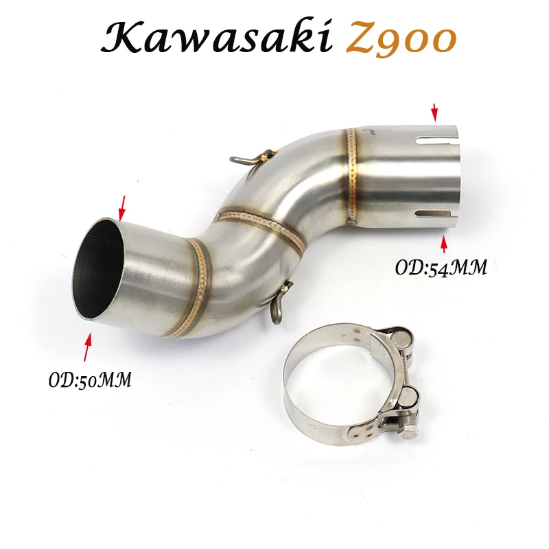 Z900 51mm Motorcycle Exhaust Modified Middle Pipe Link Pipe Slip On ...