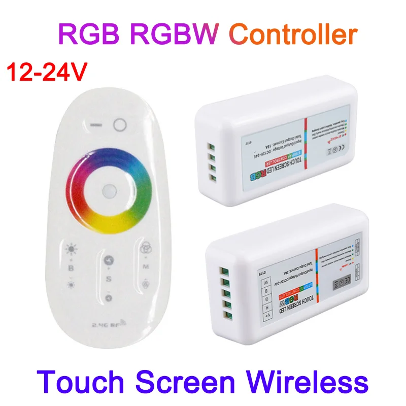 2.4G RGBW RGB Led Controller 12V 24V Touch Screen Wireless RF LED Rgb ...