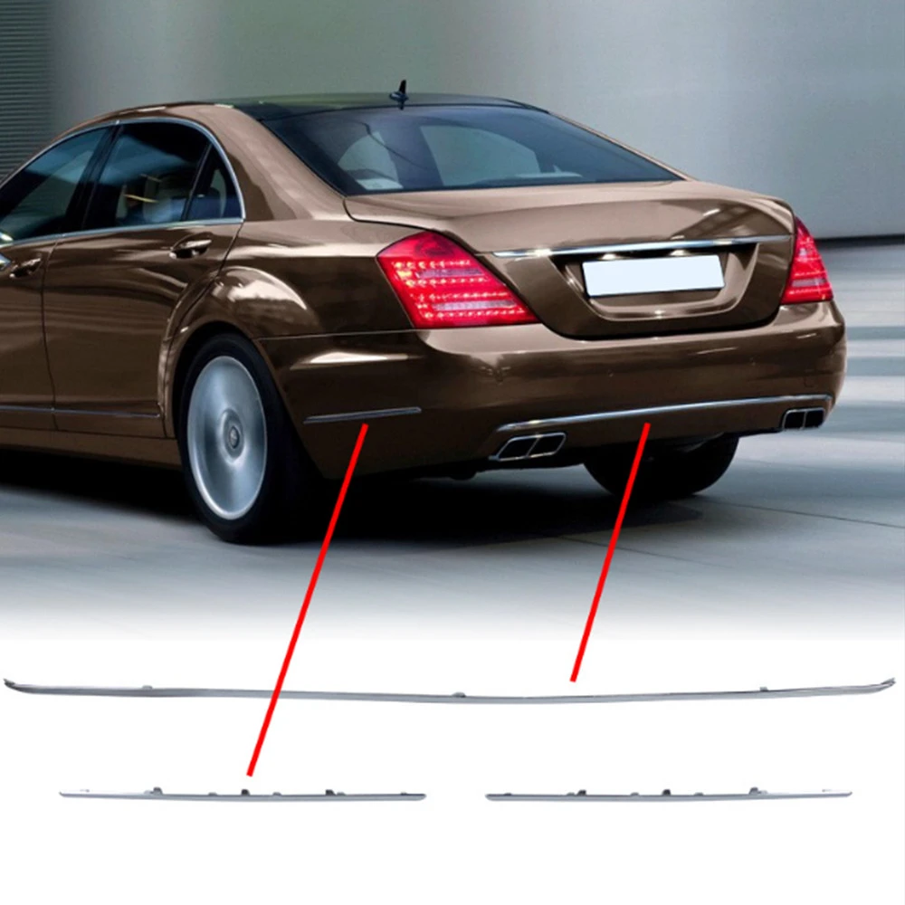 NEW For W221 Rear Bumper Lower Chrome Molding Trim OE# 2218850321 ...