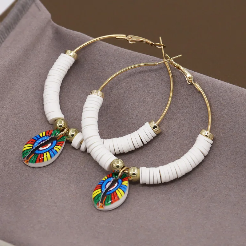 VONNOR-Boho-Colorful-Polymer-Clay-Hoop-Earrings-for-Women-2021-New ...
