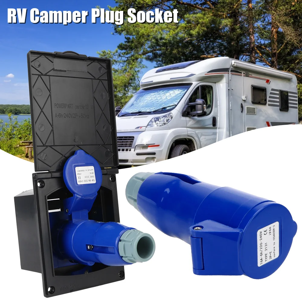 Caravan Accessoires Plug Socket Met Cover Waterdichte Kit 220-240V 16A ...