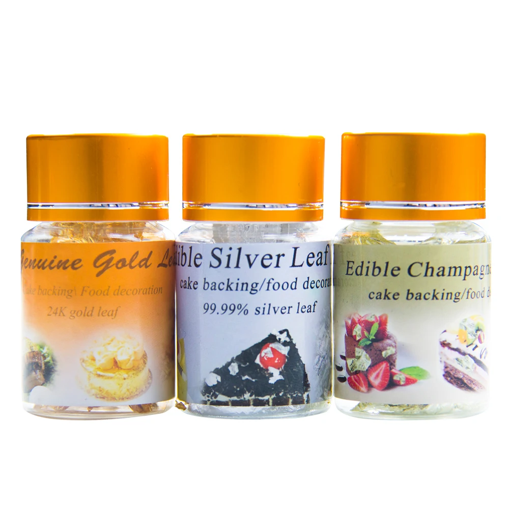 Edible Glitter Leaf Gold Flakes Paper 1g for Dishes Coffee Crafts Food ...