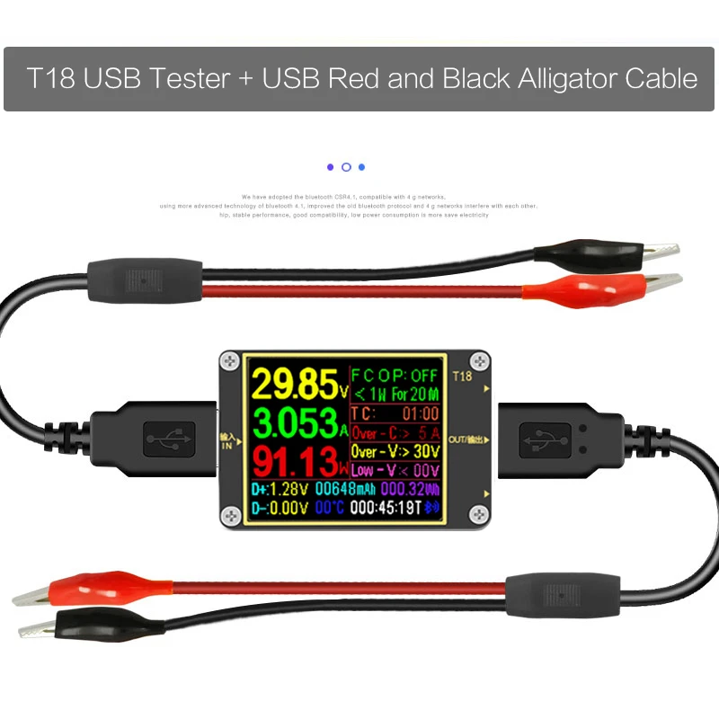 Usb Tester T18 Digital Dc Power Volt Meter Voltmeter Ammeter Current ...