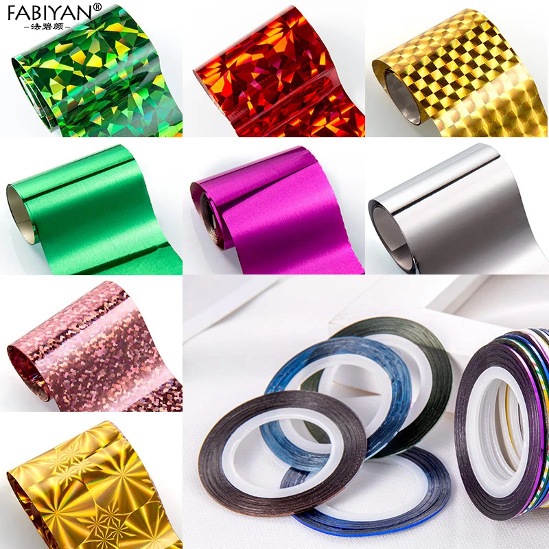 5-Pcs-Nail-Art-Decoration-Transfer-Foil-5-Pcs-Striping-Tape-Line-UV-Gel ...