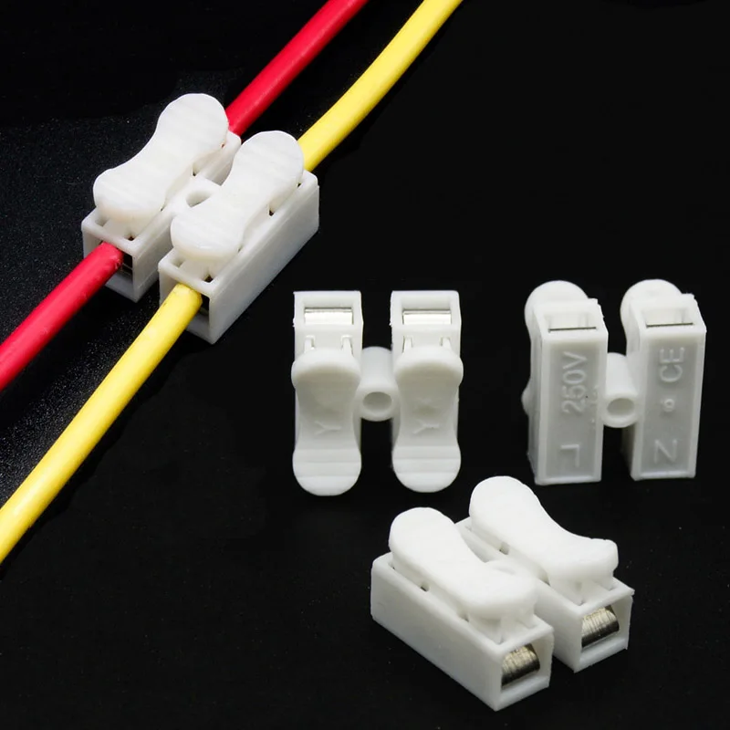 10PCS/Lot CH2 2 Pin Wire Electrical Cable Connector Flame Retardant ...
