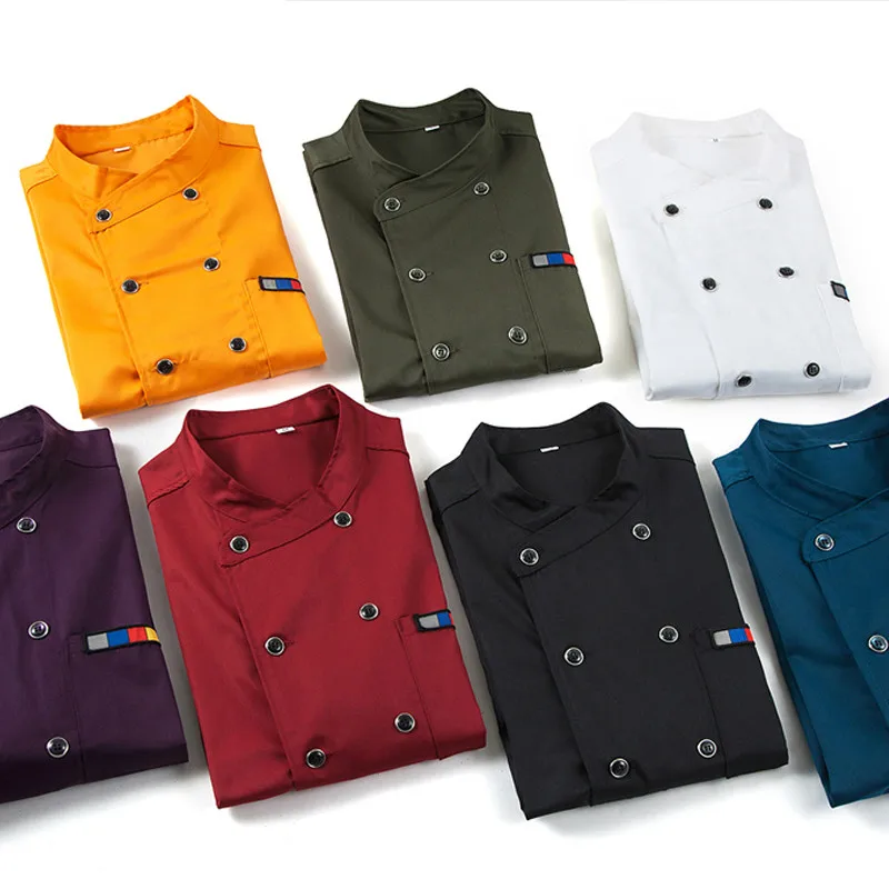 Uniforme de Chef de cocina Unisex, camisa de manga corta transpirable ...