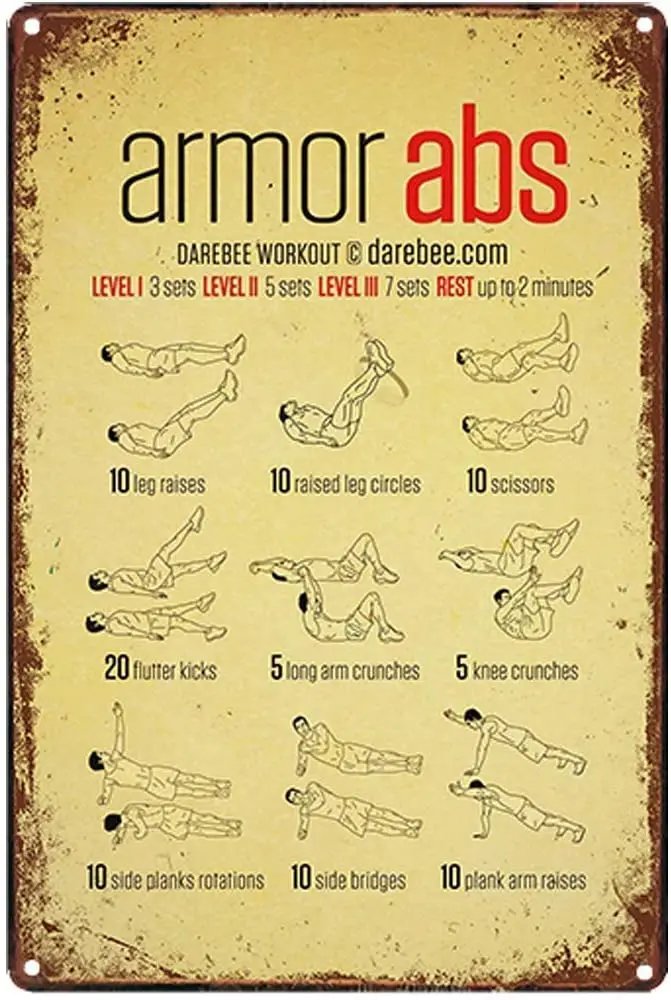 Tin Signs Armor Abs Thick Tinplate Print Metal Sign for Bedroom Cafe ...