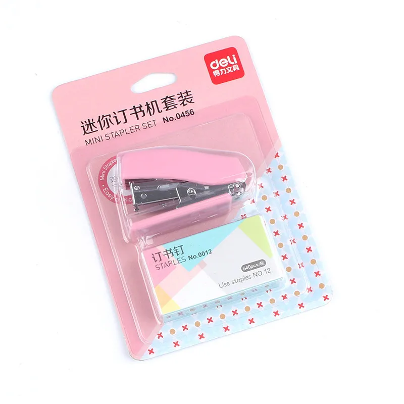Deli Creative Mini Candy Color stapler set Cute Student cartoon ...