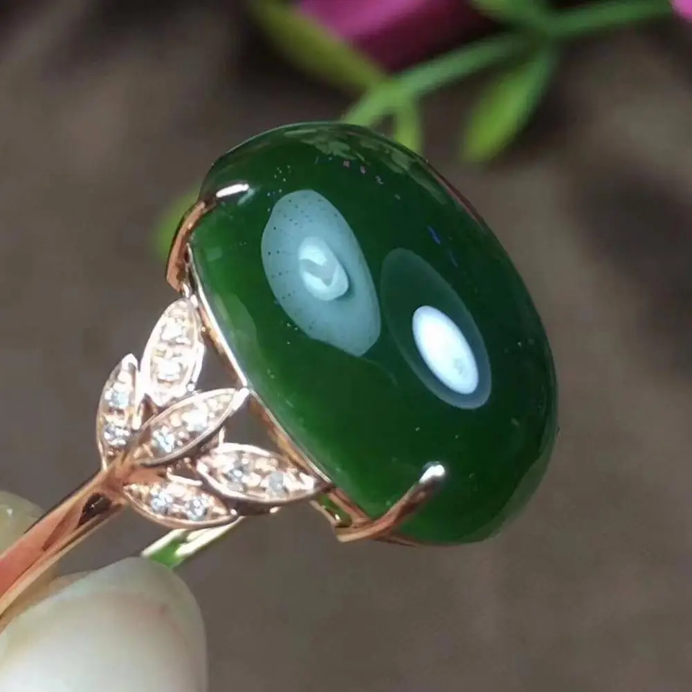 Anillo-de-Jade-100-Natural-para-mujer-Sortija-de-plata-de-ley-925-aut ...