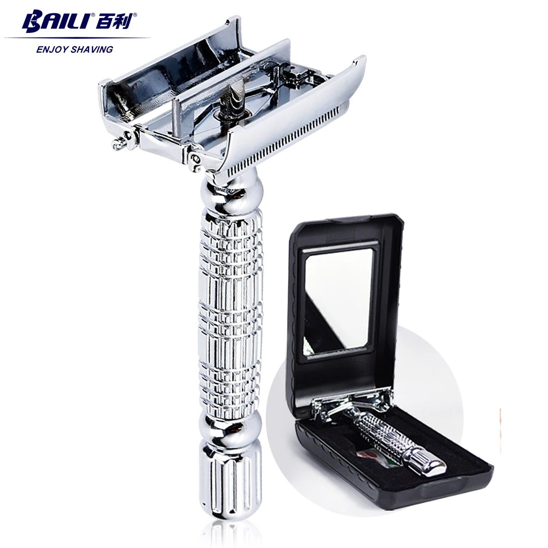 BAILI-Butterfly-Double-Edge-Safety-Razor-Stainless-Wet-Shaving-Shaver ...