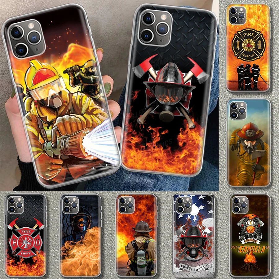 Firefighter Heroes Fireman Phone Case Cover For iPhone 14 13 11 Pro 12 ...