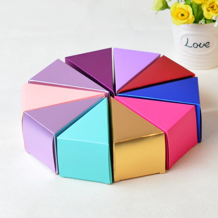 Caja Triangular para dulces de boda, Cajas de Regalo de Chocolate ...