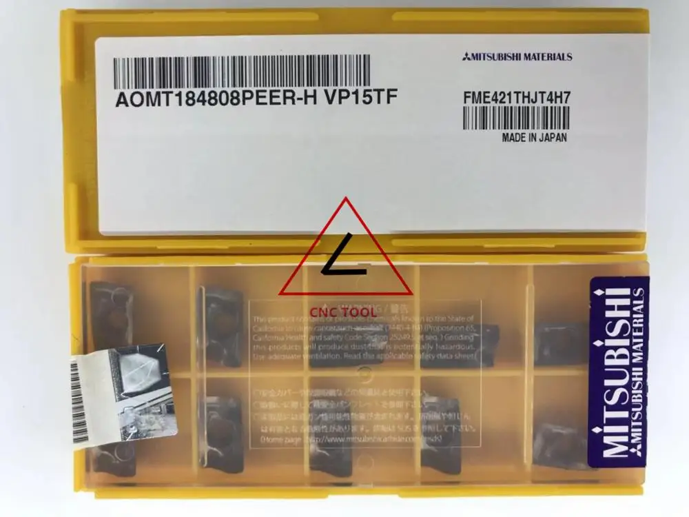 AOMT inserto de fresado Mitsubishi original, 184808 PEER H, VP15TF, 10 ...