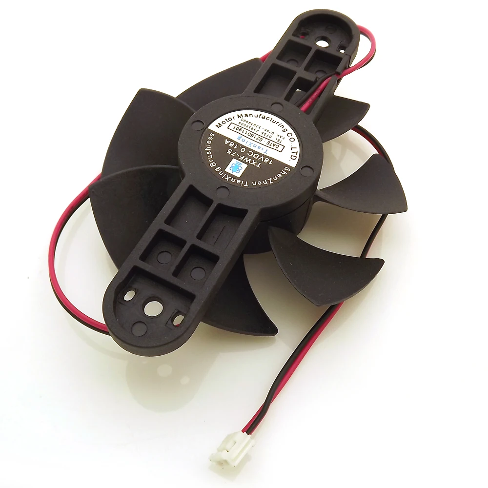 BRUSHLESS DC FAN TXWF-75 PD-8025MS 75mm 18VDC 0.18A 2Pin For C21-RH2101 ...