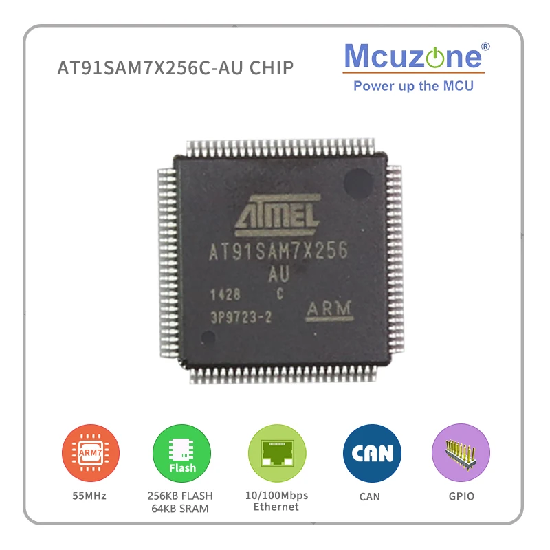 AT91SAM7X256C AU ATMEL ARM7 칩 SAM7X256 7X256 마이크로 AT91SAM|데모보드 액세사리| - AliExpress