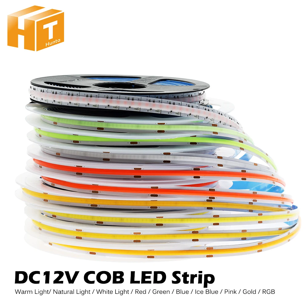 DC12V-24V-384-LEDs-COB-LED-Strip-630LEDs-RGB-Flexible-COB-LED-Lights ...