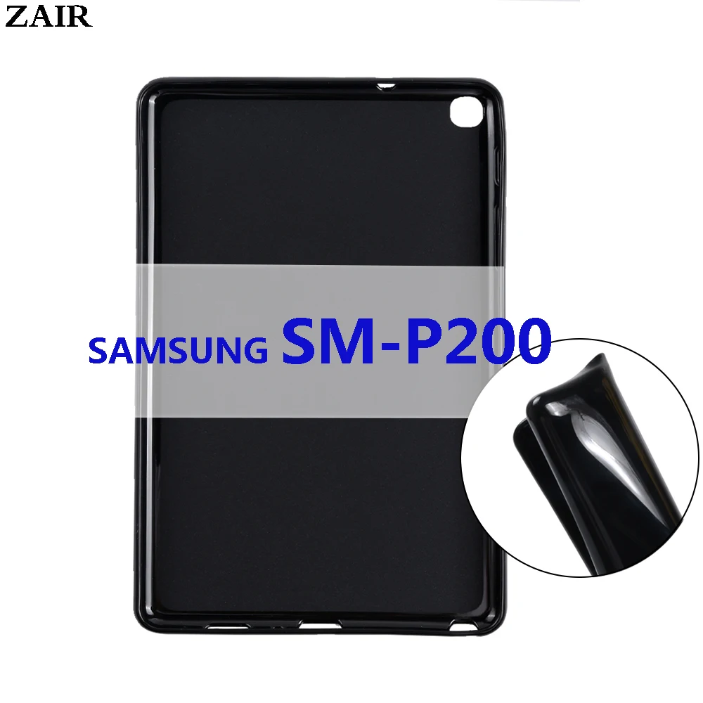 삼성 갤럭시 탭 A 8.0 2019 & S 펜 SM P200 P205 케이스, 구부릴 수 있는 소프트 실리콘 TPU 보호 쉘 ...