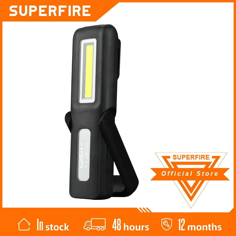 Supfire G6 New LED flashlight + COB Light Band Magnetic Car Repairing ...