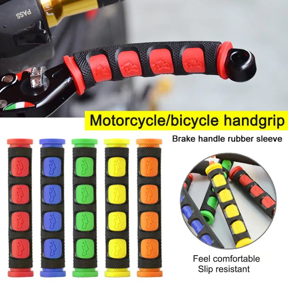 2Pcs/pair Environmental Rubber Motorcycle Handgrip Guard Motorbike ...