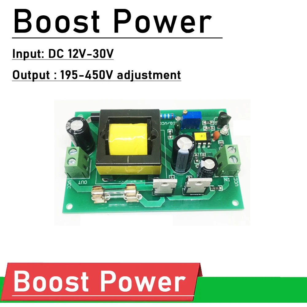 DC-DC Konverter Boost 12V 24V Ke 200V -450V 250V 300V 400V Modul Catu ...