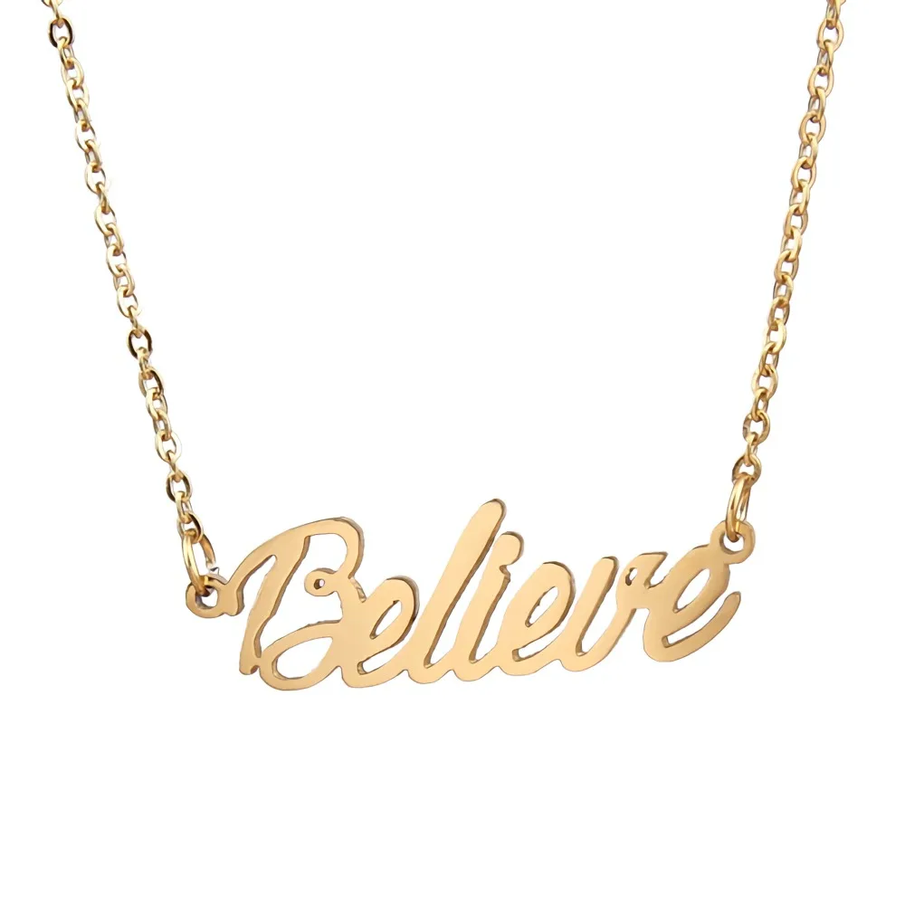Believe-Name-Necklace-for-Women-Stainless-Steel-Jewelry-Gold-Plated ...