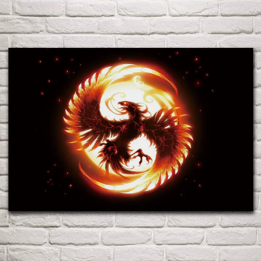 Phoenix magic Fire bird Fantasy posters on the wall picture home living ...