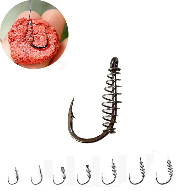 10-20PCS-lot-Fishing-Spring-Swivel-Hook-Barbed-Carp-Hook-Fly-Fishing ...