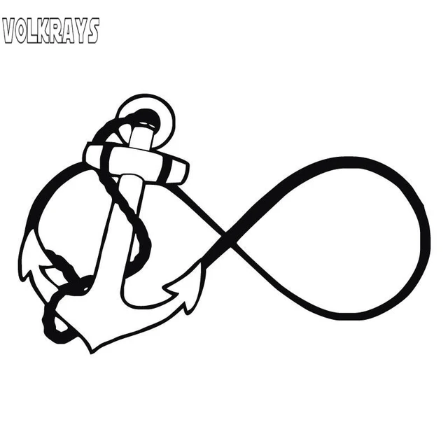 Infinity Symbol With Anchor Drawing