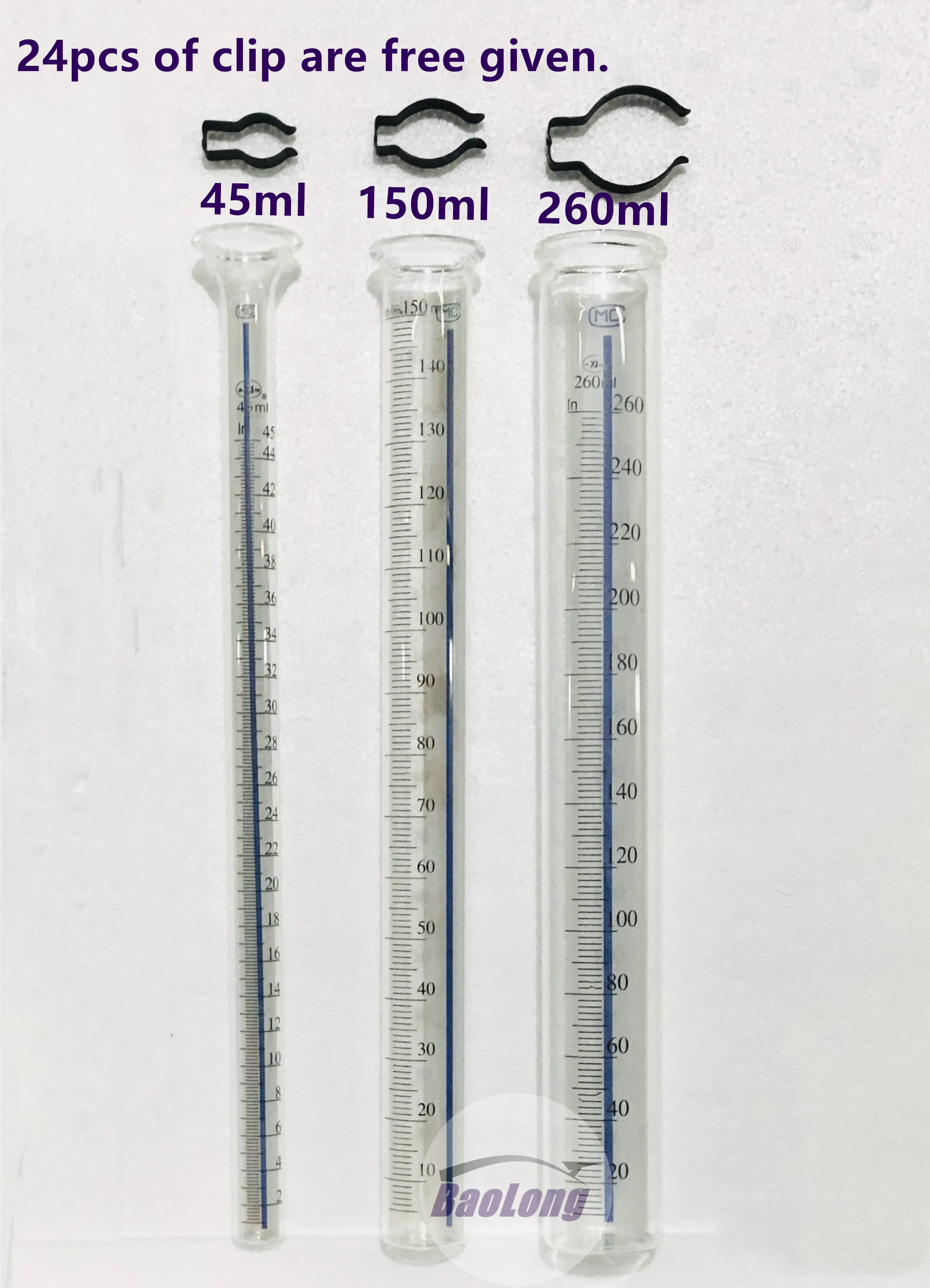 12pcs Diesel Glass Measuring Cylinder 45ml 150ml 260ml Oil Measuring ...