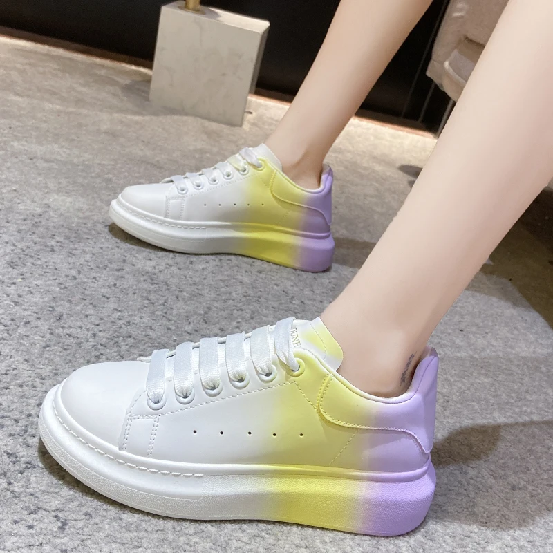 Gradient Color Women Sneakers Fashion Woman's Shoes Spring Trend Casual ...