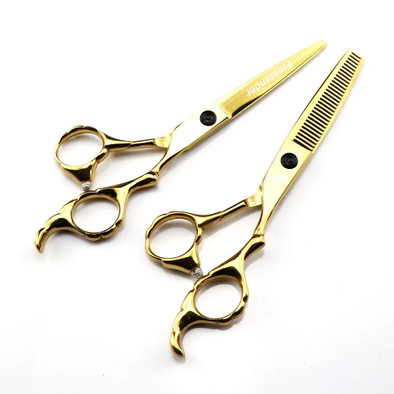 professional japan 440 steel 6 inch black hair scissors set cutting barber salon haircut ...